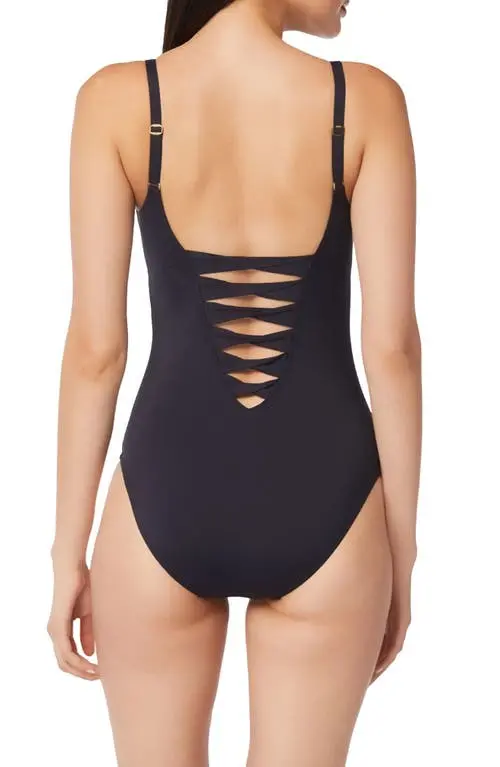 BLEU BY ROD BEATTIE Ring Plunge One-piece Swimsuit
