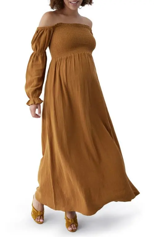 Ingrid & Isabel® Off The Shoulder Maternity Midi Dress