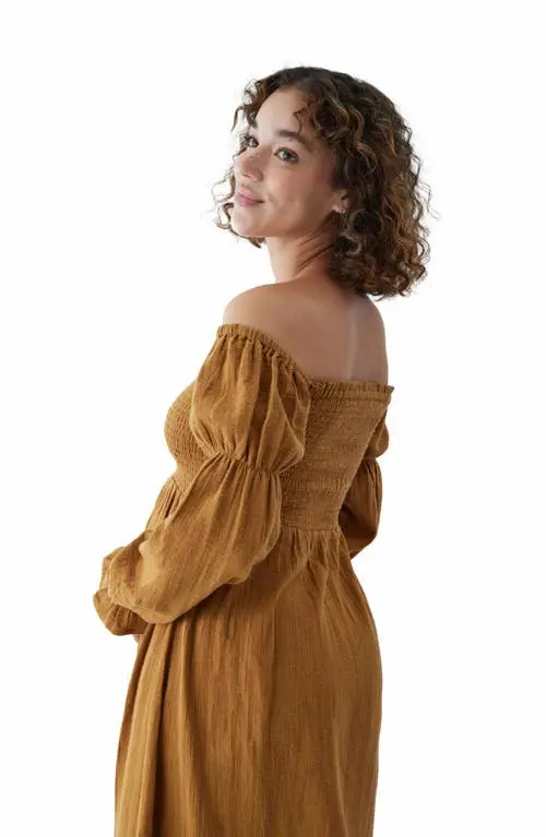 Ingrid & Isabel® Off The Shoulder Maternity Midi Dress