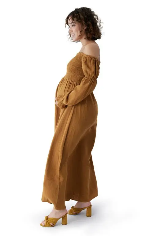 Ingrid & Isabel® Off The Shoulder Maternity Midi Dress