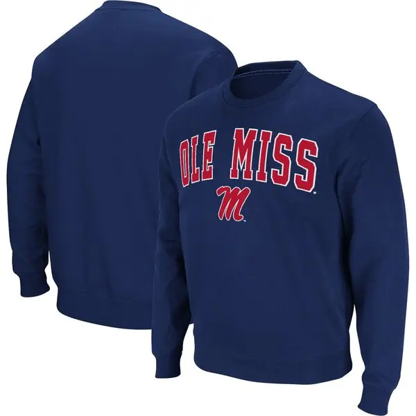 COLOSSEUM Ole Miss Rebels Arch & Logo Pullover Sweatshirt