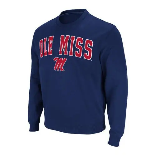 COLOSSEUM Ole Miss Rebels Arch & Logo Pullover Sweatshirt