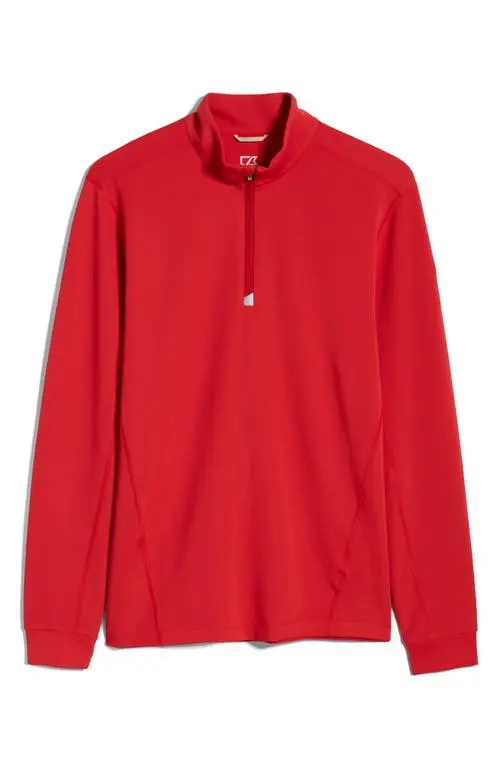 Cutter & Buck Traverse Stretch Quarter Zip Pullover - Red