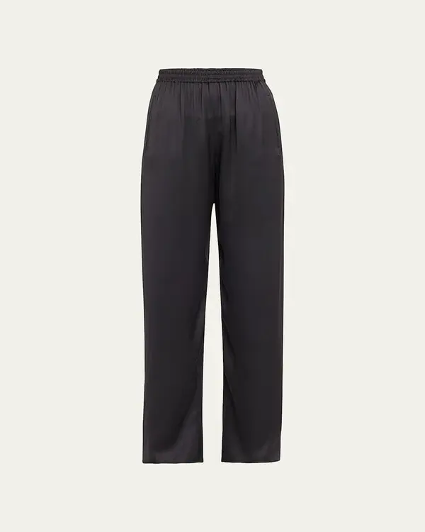 Giorgio Armani Silk Straight Leg Trousers