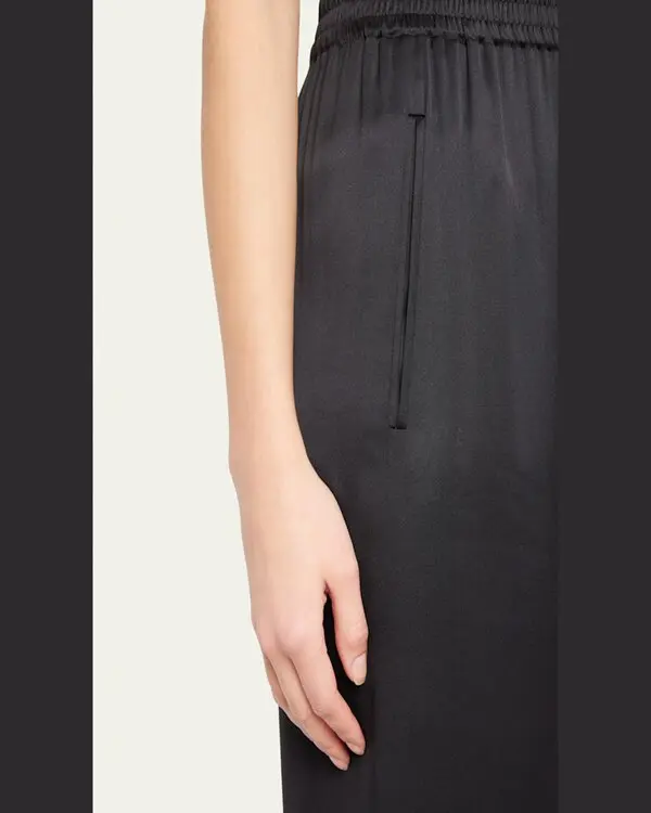 Giorgio Armani Silk Straight Leg Trousers
