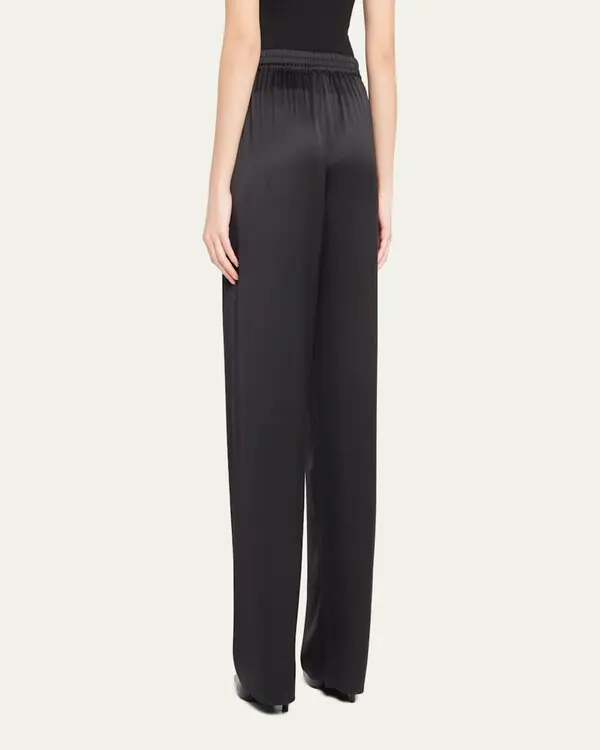 Giorgio Armani Silk Straight Leg Trousers