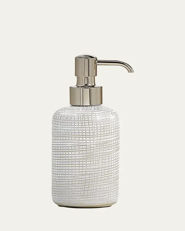 LABRAZEL Woven Platinum Pump Dispenser - Polished Nickel