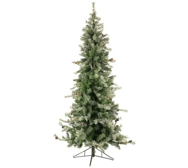 FRASER HILL FARM 7.5' Buffalo Fir Slim Faux Chr Stmas Tree - One-color