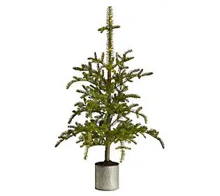NEARLY NATURAL 4.5' Pre-lit Christmas Pine Arti Icial Tree - One-color