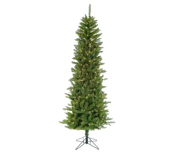 CHRISTMAS TIME 6.5' Prelit Winter Wonderland Slim Green Christ As Tree - One-color
