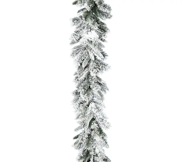 FRASER HILL FARM 9-ft. Mountain Pine Flocked Ga Land - One-color