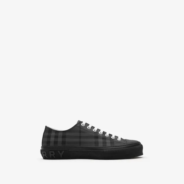Burberry Check Nylon Blend Sneakers - Iron Grey