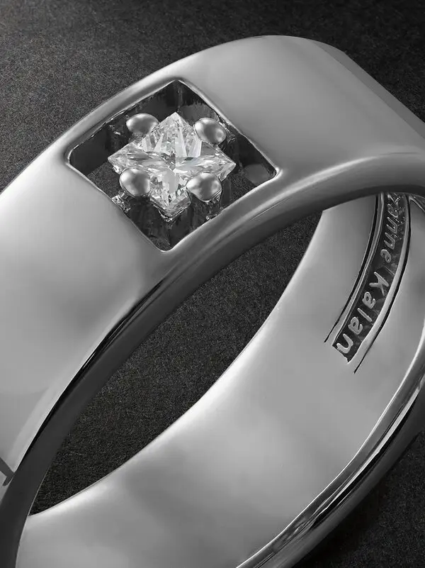 SUZANNE KALAN 18-karat White Gold Diamond Ring - Silver