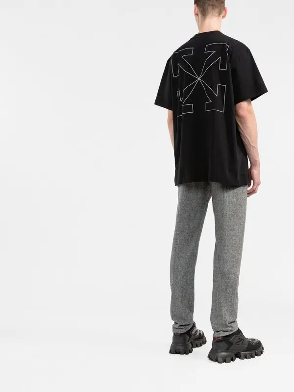 Off-White Arrows Logo-print T-shirt - Black White