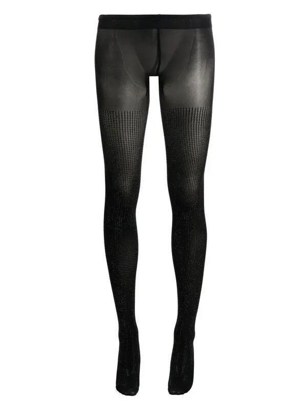 Wolford X Sergio Rossi Studded Tights - Black