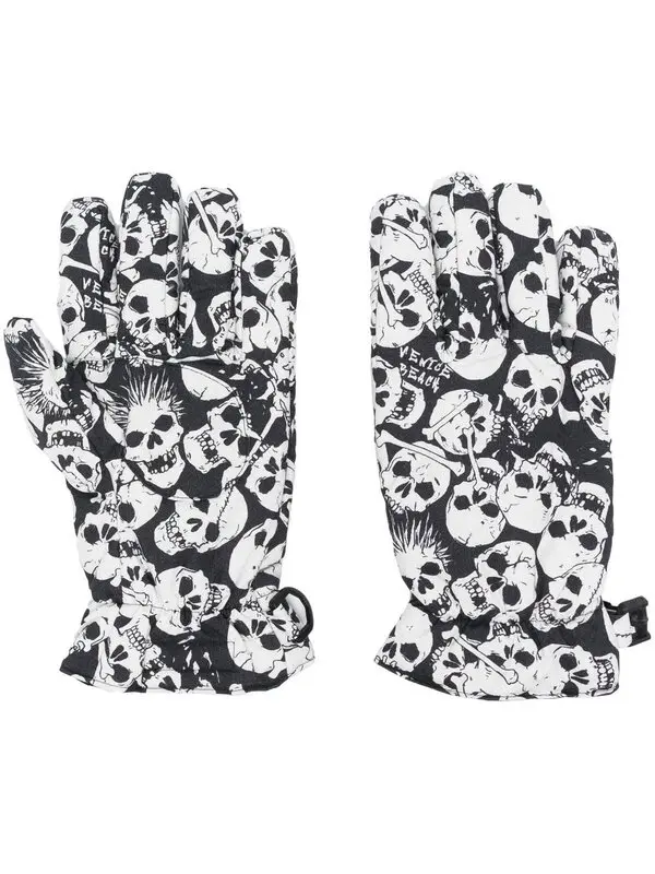 ERL Skull-print Gloves - Black