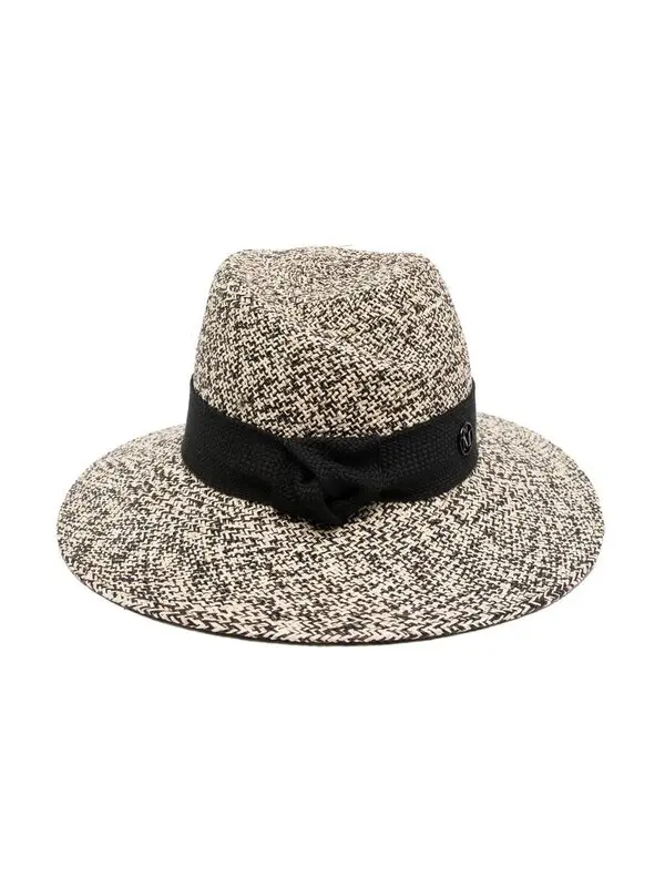 MAISON MICHEL Virginie Wide-brim Hat - Neutrals