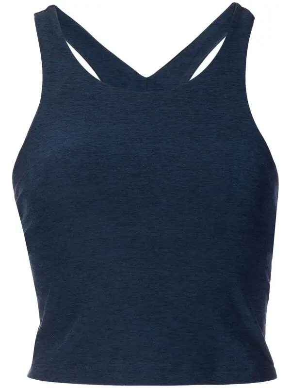 Beyond Yoga Focus Cropped Racerback Tank - Blue