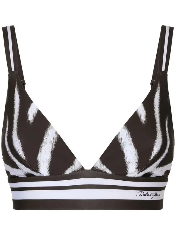 Dolce & Gabbana Zebra-print Cropped Top