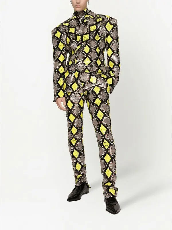 Dolce & Gabbana Sequin-embellished Double-breasted Blazer