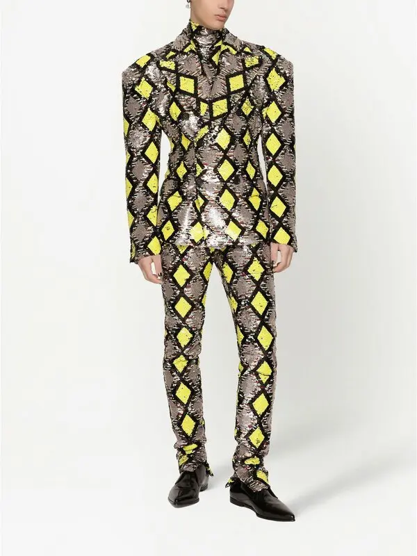 Dolce & Gabbana Sequin-embellished Double-breasted Blazer