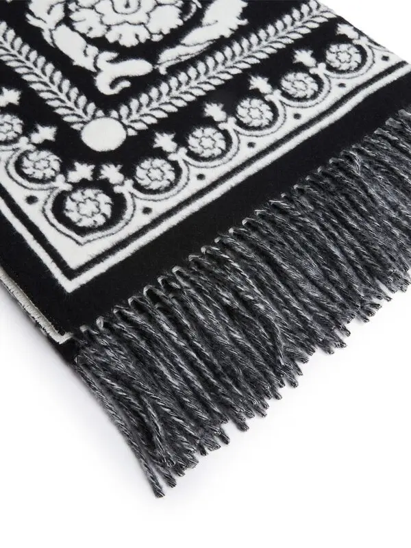 Versace Barocco-print Knitted Blanket