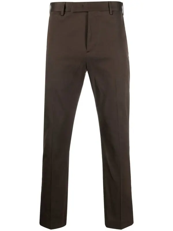 PT TORINO Cropped Tailored Trousers - Brown