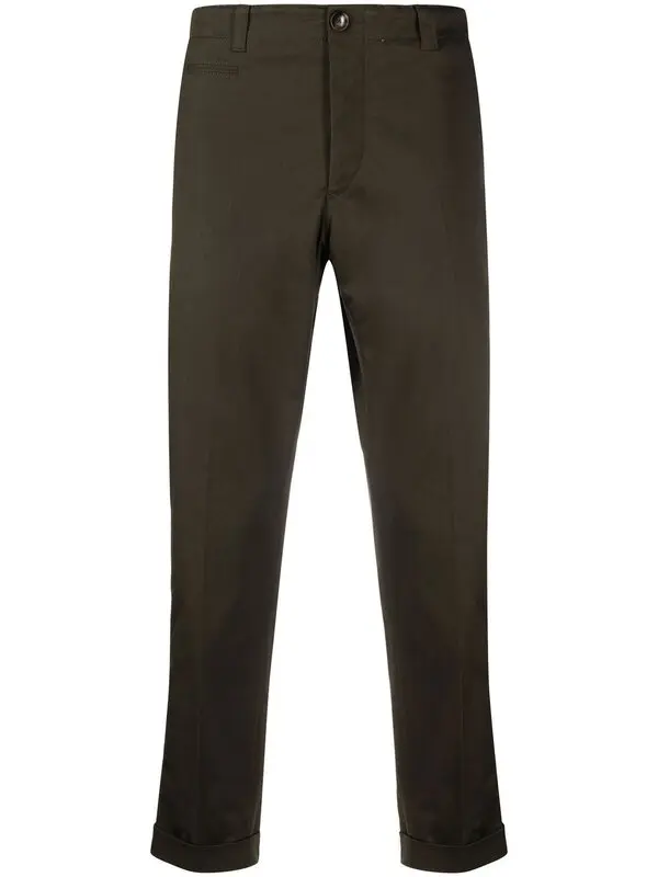 PT TORINO Cropped Trousers With Buckle Detail