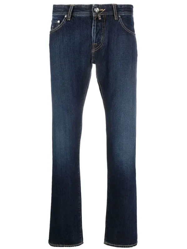 Jacob Cohen Faded-effect Straight-leg Jeans - Blue