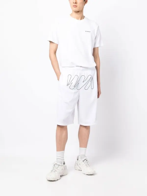 Off-White Diagonal Mesh Shorts