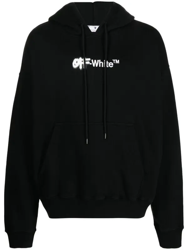 Off-White Helvetica Logo-embroidered Hoodie