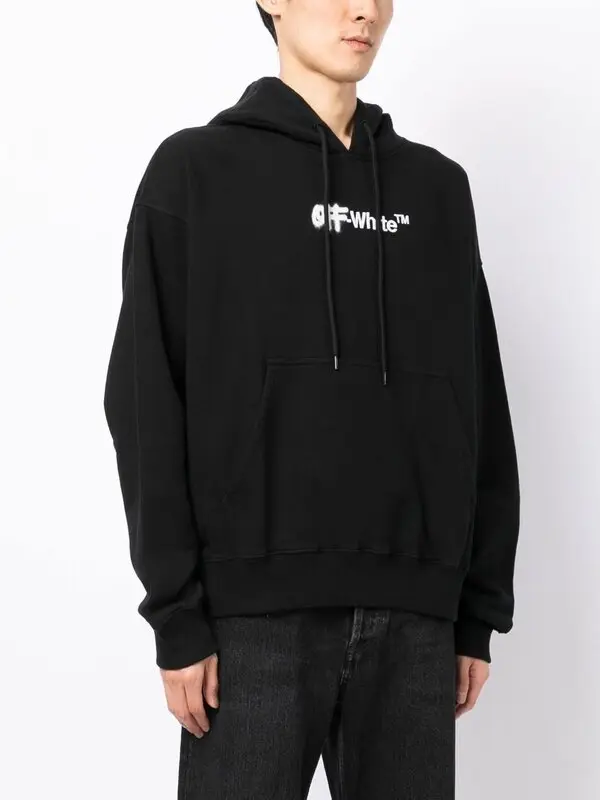 Off-White Helvetica Logo-embroidered Hoodie