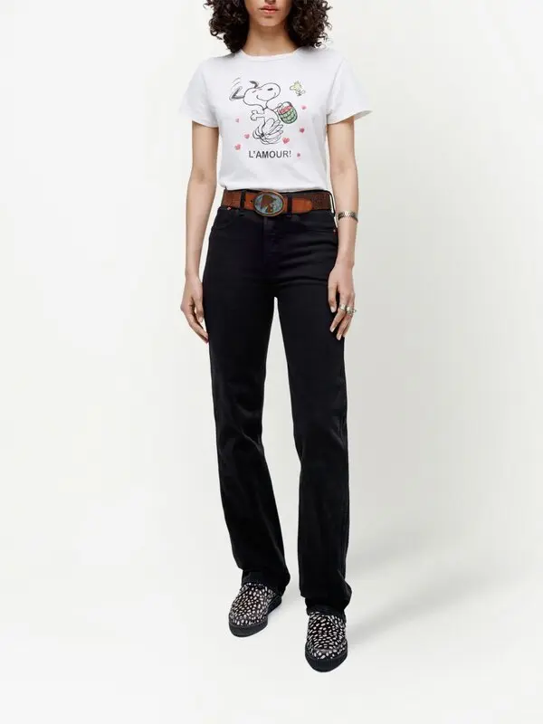 RE/DONE Straight-leg High-rise Jeans - Black