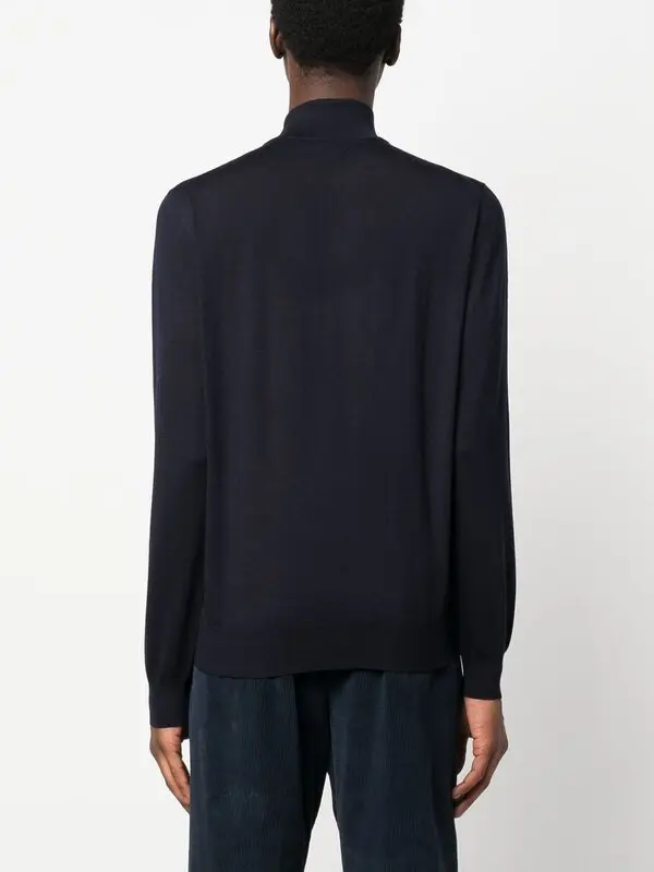 Corneliani Roll-neck Knit Jumper - Blue