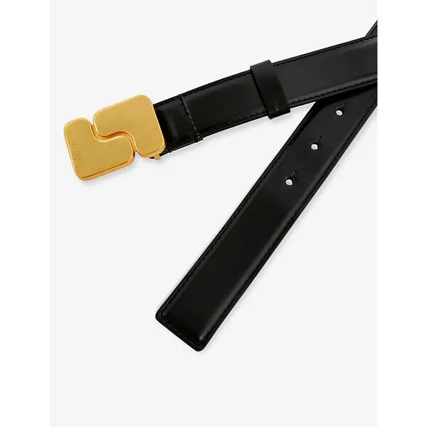 Soeur Ninon Logo-buckle Leather Belt - Black