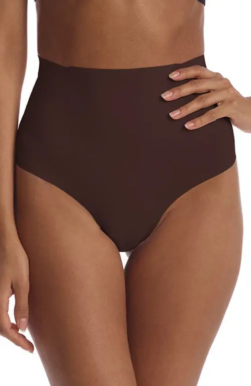 Commando Zone Smoothing High Waist Thong - Mocha