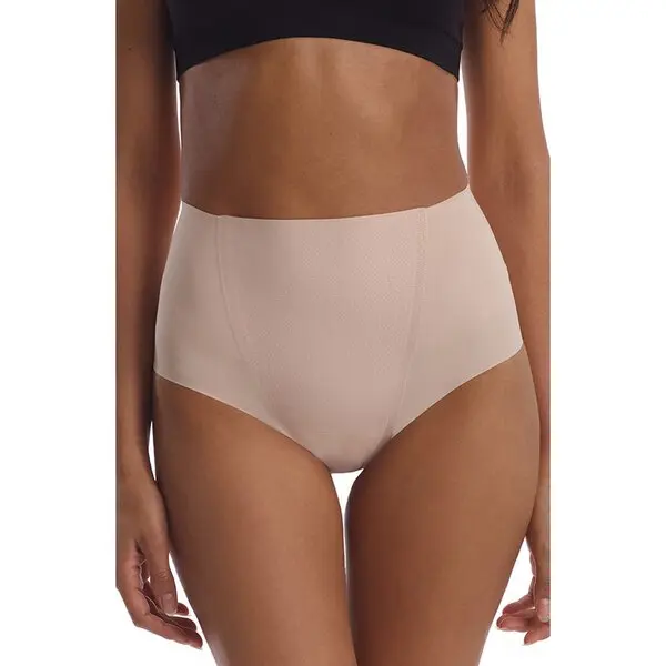 Commando Zone Smoothing High Waist Briefs - Beige