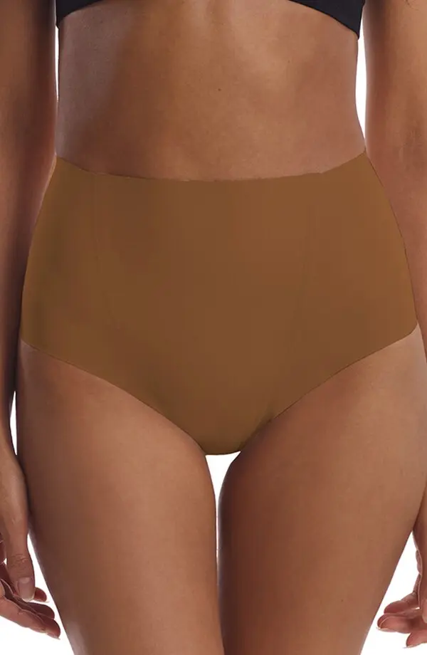 Commando Zone Smoothing High Waist Briefs - Caramel