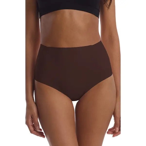 Commando Zone Smoothing High Waist Briefs - Mocha