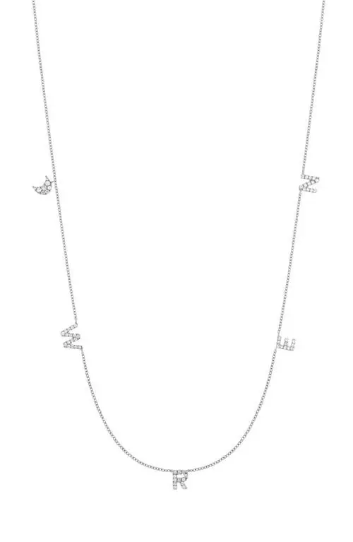 Bony Levy Icon Personalized Diamond Charm Necklace - 18k White Gold - 5 Charms