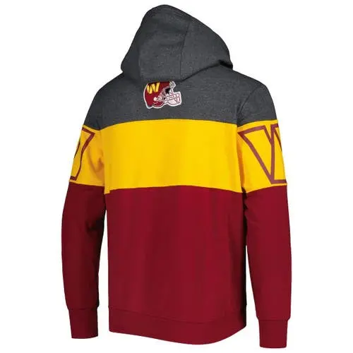 STARTER Heather Charcoal/burgundy Washington Commanders Extreme Pullover Hoodie
