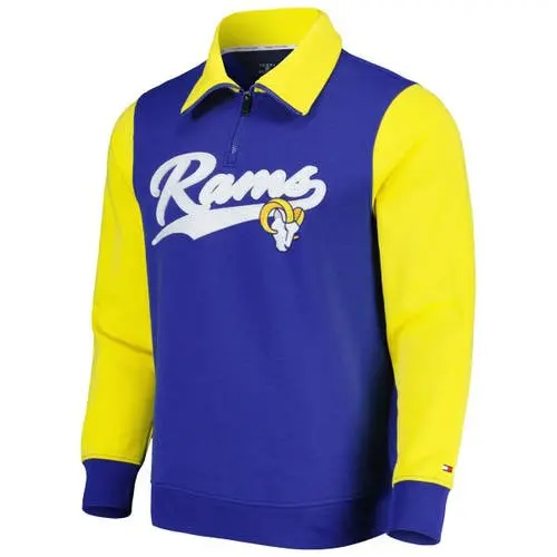 Tommy Hilfiger Gold Los Angeles Rams Aiden Quarter-zip Sweatshirt