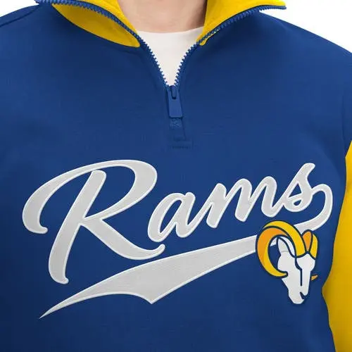 Tommy Hilfiger Gold Los Angeles Rams Aiden Quarter-zip Sweatshirt