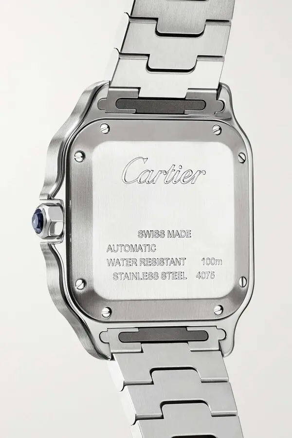 Cartier Santos De Automatic 35.1mm Stainless Steel And Diamond Watch