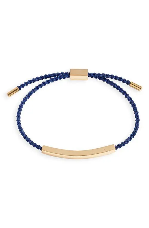 CLIFTON WILSON Braided Slider Bracelet - Navy