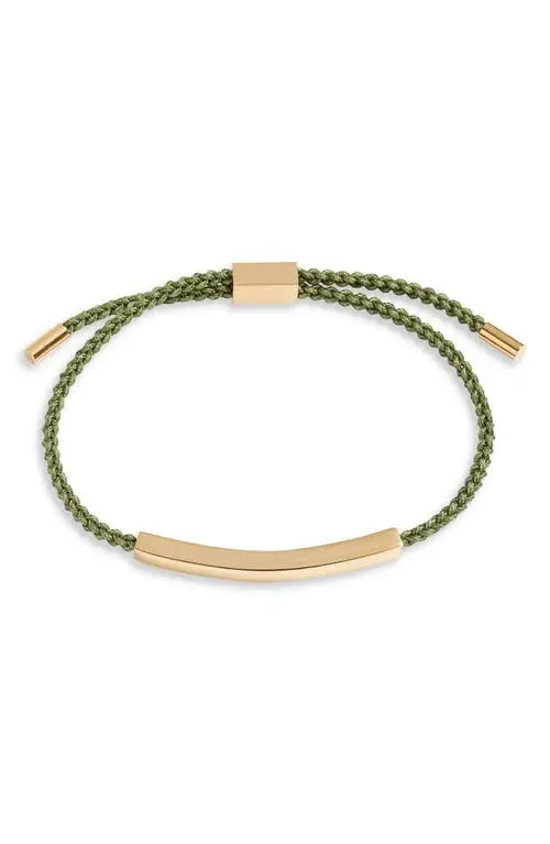CLIFTON WILSON Braided Pull-through Bracelet - Hunter Green