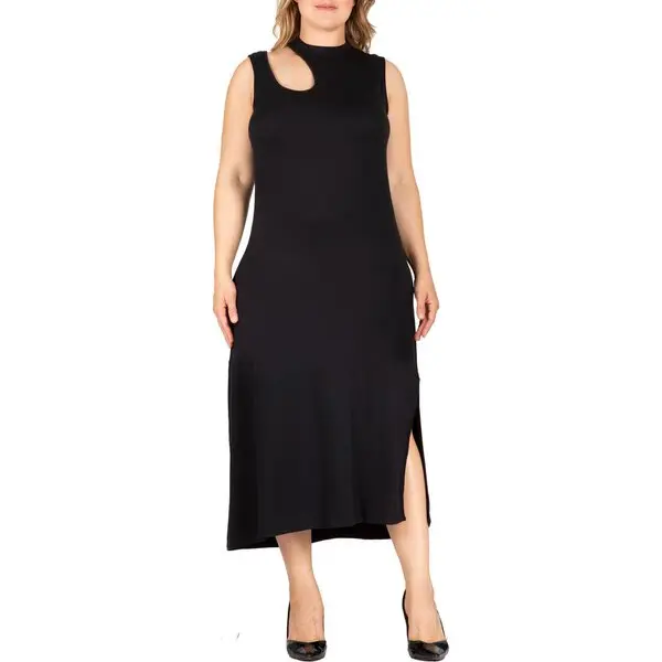 STANDARDS & PRACTICES Cutout Sleeveless Midi Dress