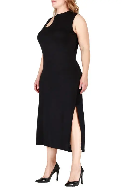 STANDARDS & PRACTICES Cutout Sleeveless Midi Dress