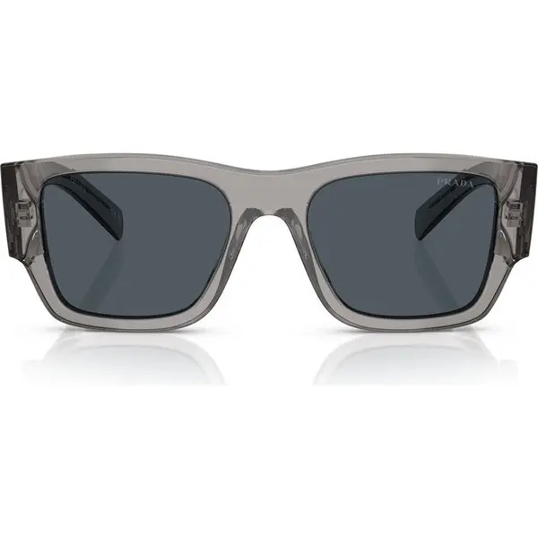 Prada 54mm Square Sunglasses - Transparent Grey