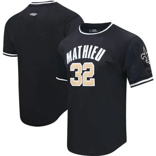 PRO STANDARD Tyrann Mathieu New Orleans Saints Mesh Player Name & Number Top - Black